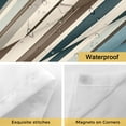 Boho Vertical Stripe No Hook Shower Curtain and Snap in Liner Set ...