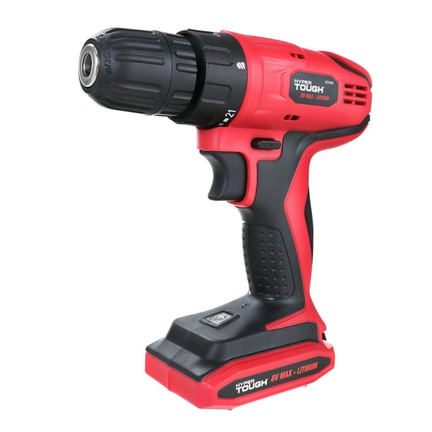 Hyper Tough 8V Max Cordless Drill, 3/8 inch Chuck, Non-removable 1.5Ah ...