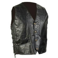 BNFUSA BKVBP3X Rocky Mountain Hides Solid Genuine Buffalo Leather Vest ...