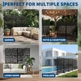 Metal Privacy Screen Outdoor, 72" h×47" w Balcony Patio Privacy Screen ...