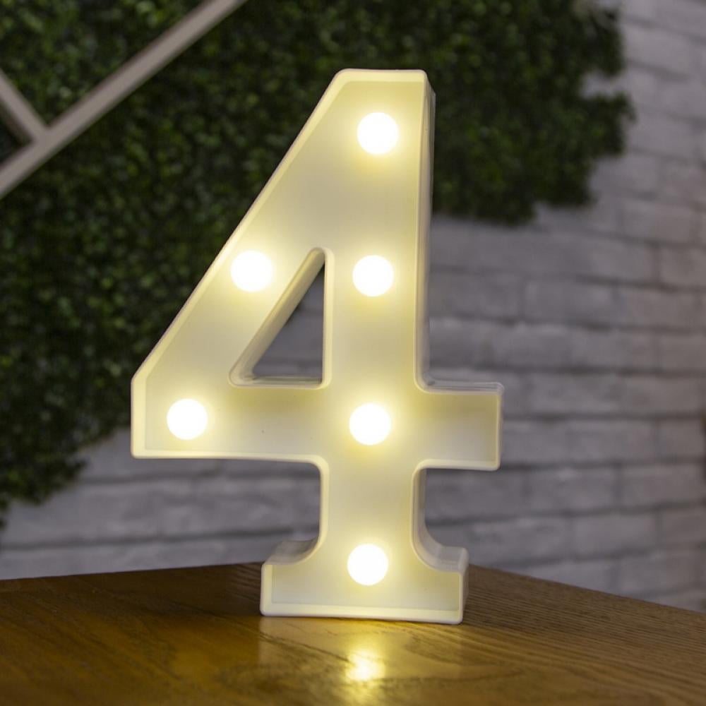 Led Light Up Number, Light Up Number Sign for Night Light Wedding ...