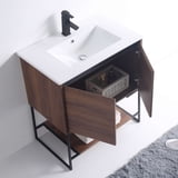 Fine Fixtures - Modern Bath Single Wood Vanity and Sink, Urbania ...
