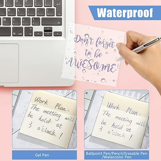 6 Pieces Transparent Sticker Note Portable Stickers Book Paper Notes ...