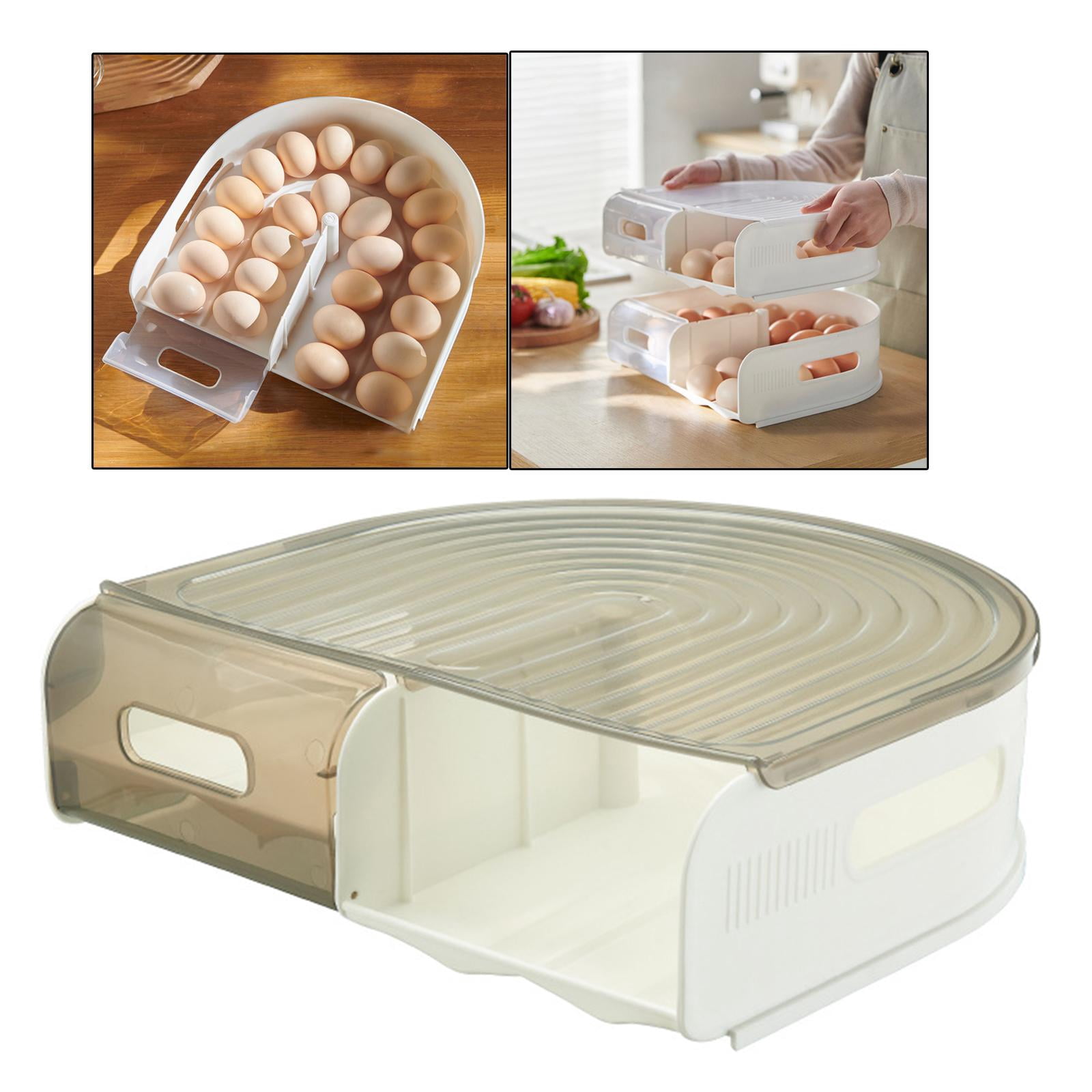 25 eggs Storage Container Organizer Drawer Multifunctional Egg Tray ...