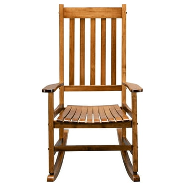 ZENSTYLE Rocking Chair High Back Wooden Rocker Chair for Porch Lawn ...