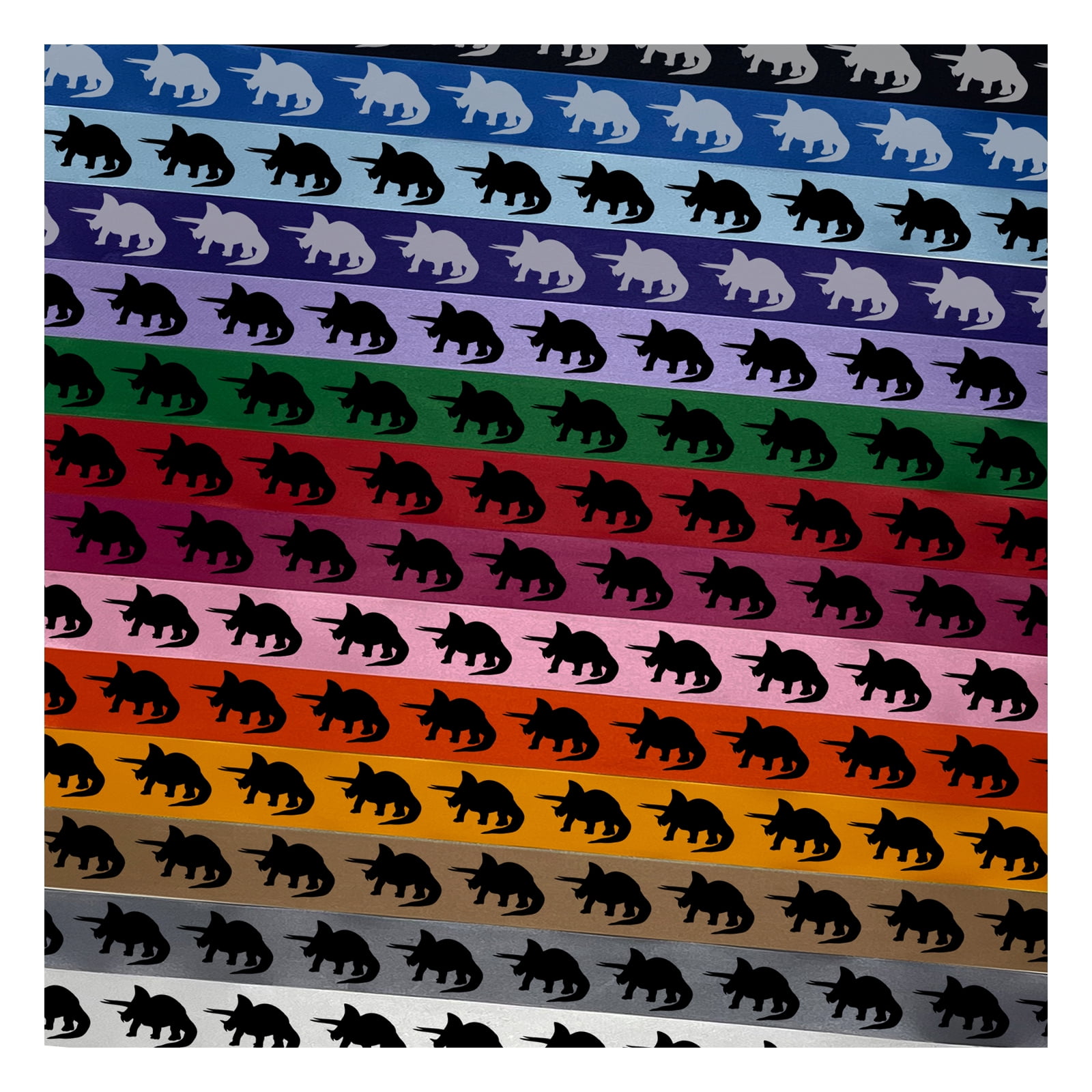 Triceratops Dinosaur Solid Satin Ribbon for Gift Wrapping Bows Craft ...