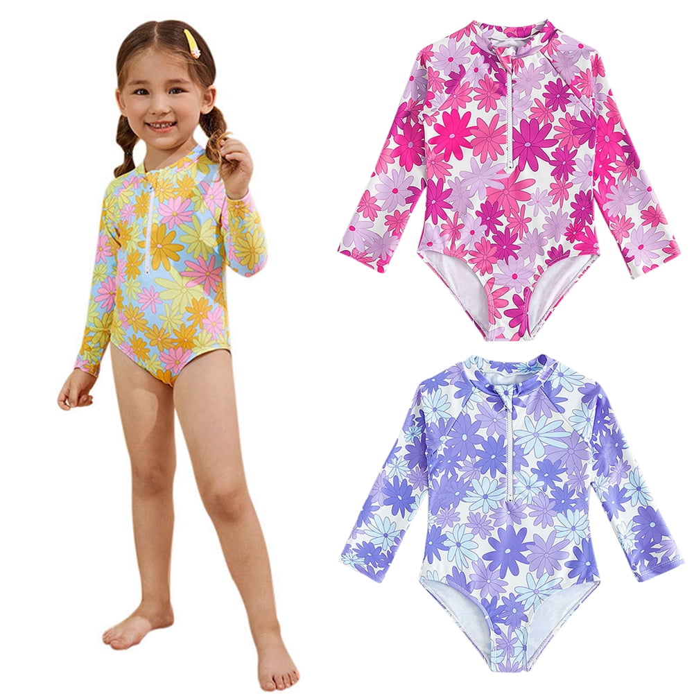 Baby Girl Swimsuits Kids Rash Guard Bathing Suits Toddler Girls UPF 50 ...