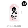 Koyal Wholesale 100-Pk Skull Halloween Gift Tags With String, Favor Bag ...