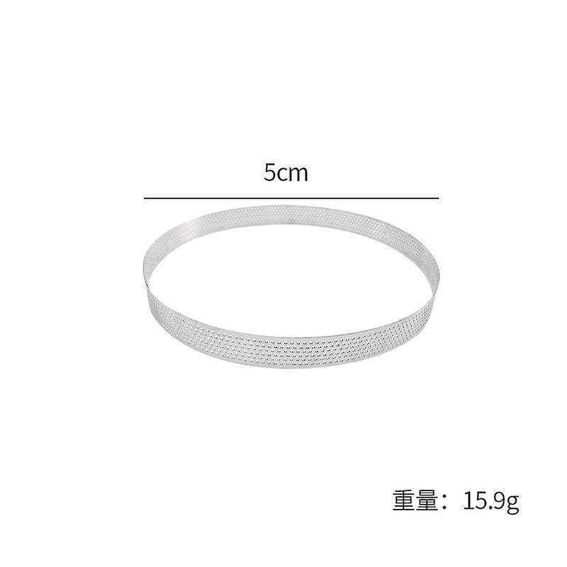 5cm Paquete de 12 aros para tarta de acero inoxidable, aro perforado ...