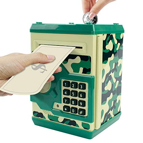 HUSAN Great Gift Toy for Kids Code Electronic Piggy Banks Mini ATM ...