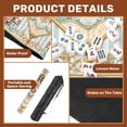 Mahjong Mat 31.5" x 31.5" Floral Geometric Black White Checkers Peony ...
