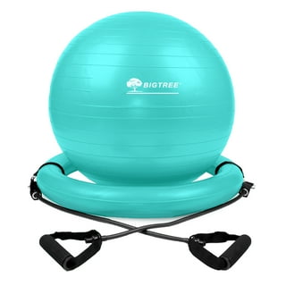 Body Sport Green Fitness Ball (55 cm), Pump & Exercise Guide Included ...