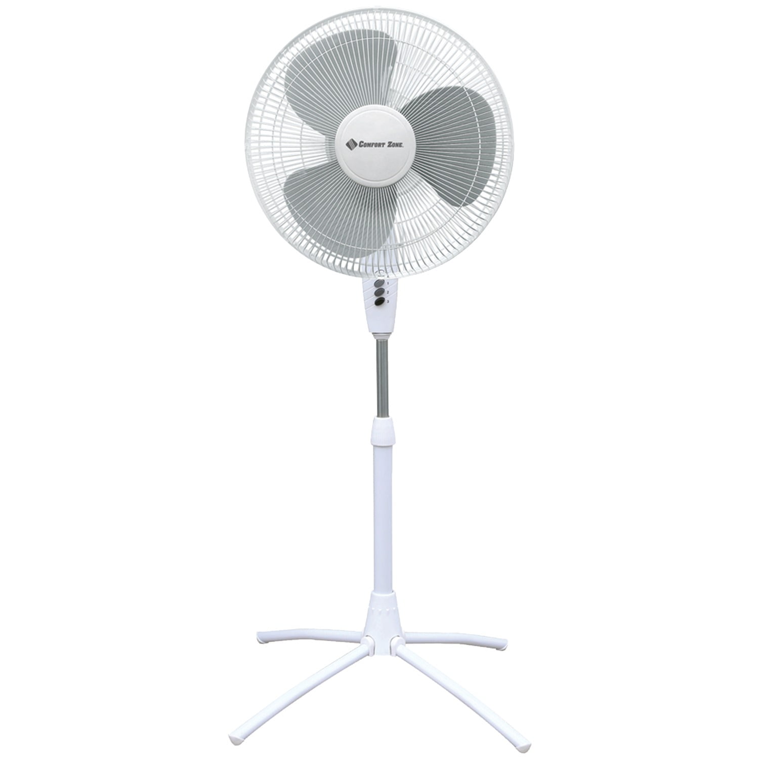 Buy Comfort Zone 18 3-Speed Oscillating Pedestal Fan With Quad-Pod ...