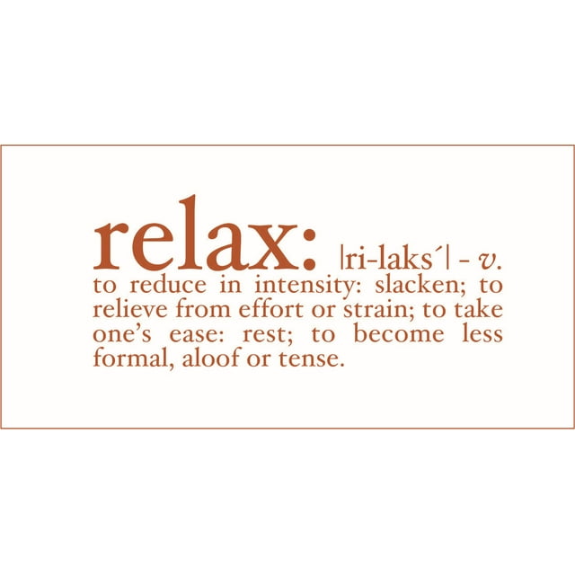 Relax Definition Vinyl Decal - Medium - Pumpkin - Walmart.com