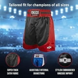 Ringside Pro-Style Boxing Trunks - Medium Black/Red - Satin Fabric ...