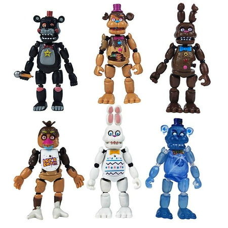 6pcs Teddy Bears Midnight And Five Nights Are Illuminated In Freddys ...