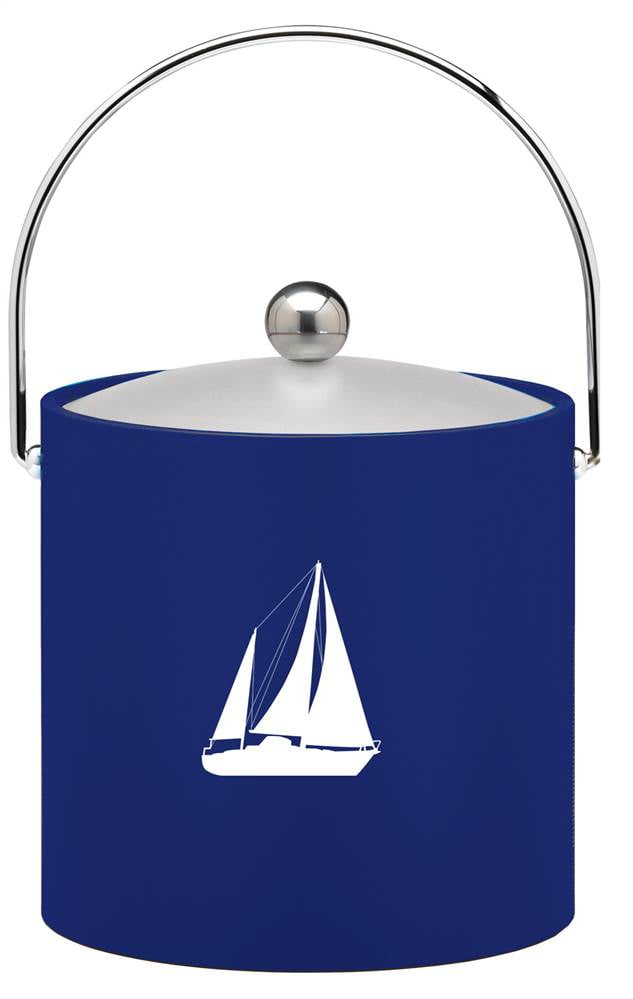 3 Qt. Ice Bucket in Blue Sailboat - Walmart.com