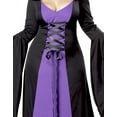 Womens Black Purple Hooded Robe Wicked Witch Halloween Plus Size ...