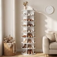 CONCETTA 8-Tier Rotating Shoe Rack, 360° Revolving Organizer with ...