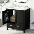 30" Freestanding Bathroom Vanity Cabinet with Single Undermount Sink ...
