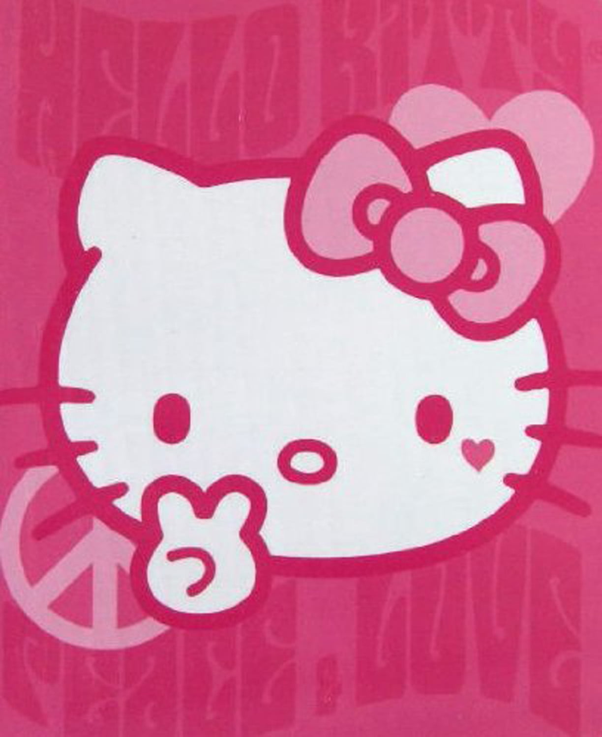 Hello Kitty Royal Plush Raschel Pink Colored Throw Blanket - Walmart.com