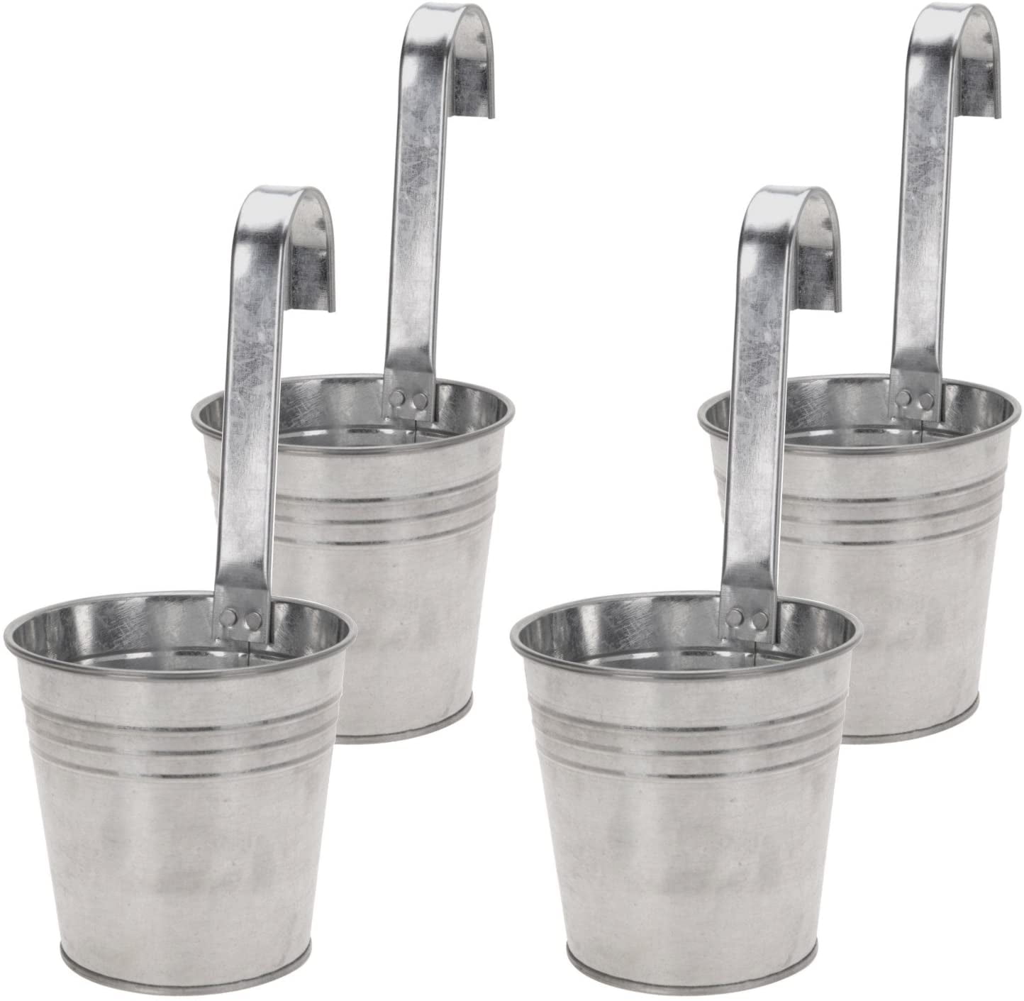 4 Pcs Hanging Pots Balcony Flower Pot Hanging Balcony Pot Plant Pot To ...