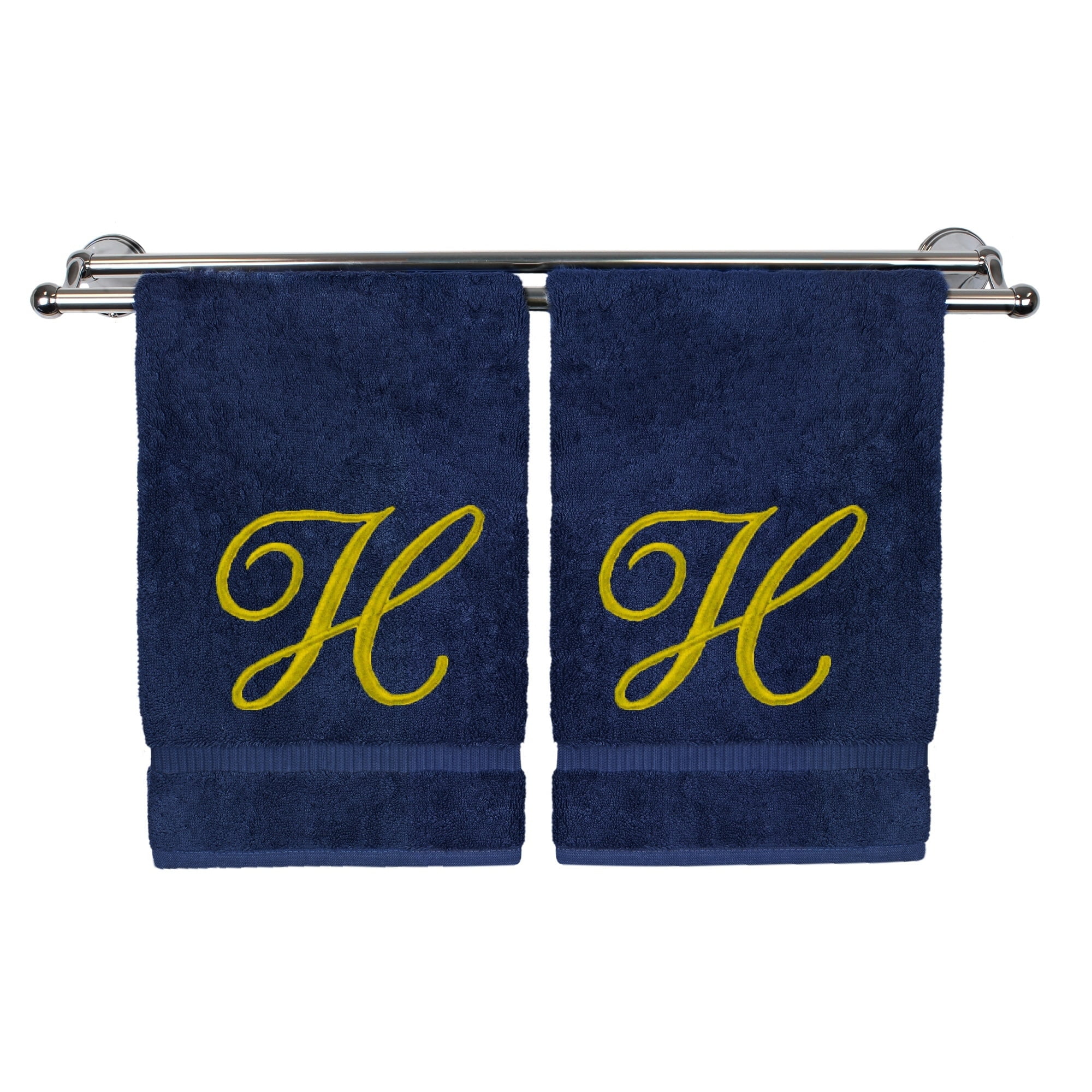 Monogrammed Washcloth Towel, Personalized Gift, 13x13 Inches - Set of 2 ...