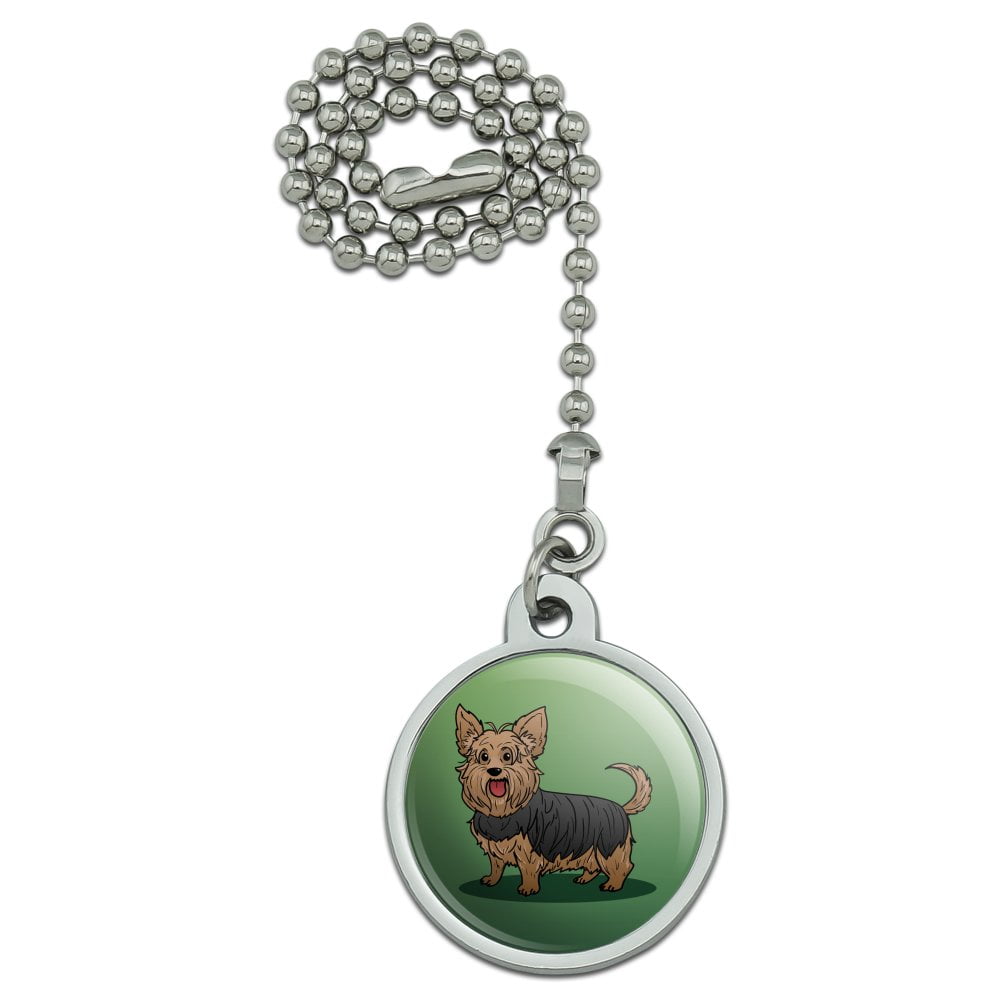 Yorkshire Terrier Yorkie with Tongue Out Ceiling Fan and Light Pull ...