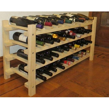 36 Bottle Capacity Stackable Storage Wine Rack, Wobble-Free, WN36 ...
