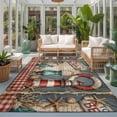 3x5 Washable Area Rugs,Vintage Nautical Lighthouse on Wooden Non-Slip ...
