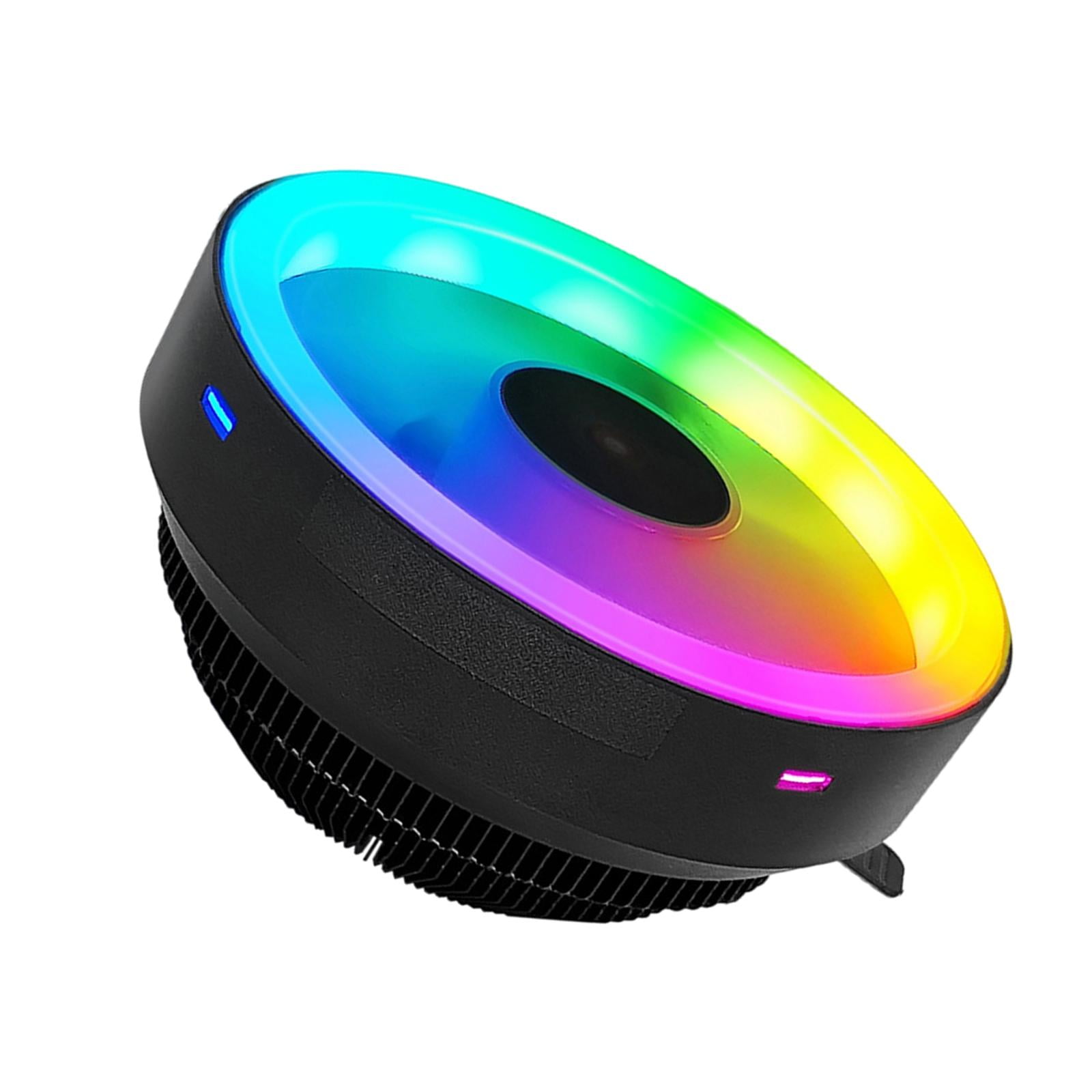 CPU Cooler RGB Ventilador Silencioso Para TeBlets Computer Portátiles ...