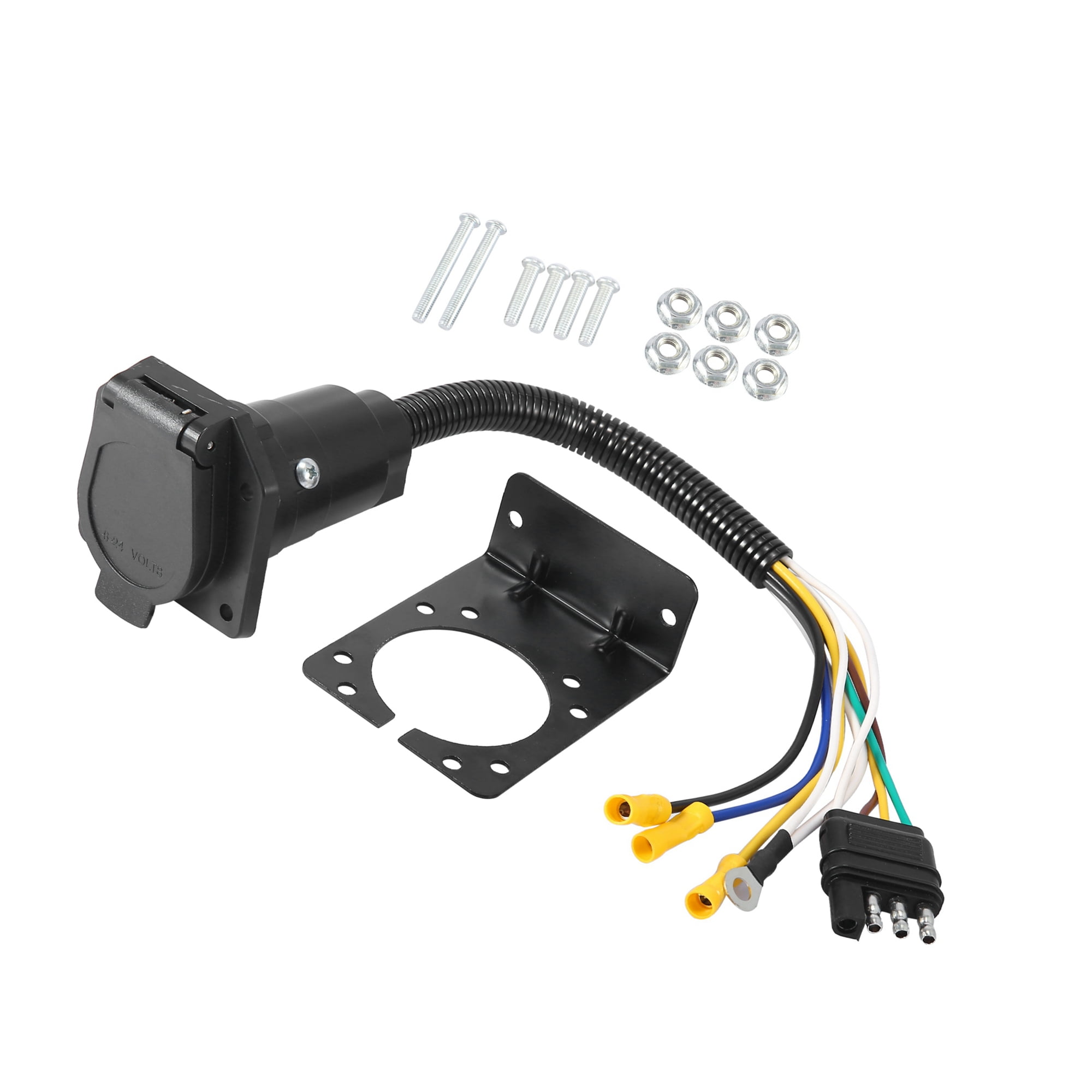 7 Pin To 4 Pin 4 Wire Trailer Plug Adaptor Wiring Harness Plug Set 7-pin-to-4-pin-4-wire-trailer-plug-adaptor-wiring-harness-plug-set