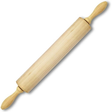 Thyme & Table Kitchen Acacia Wood Rolling Pin With Ergonomic Handle ...