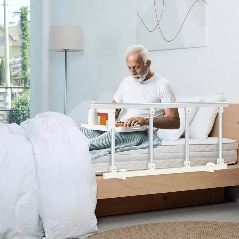 Elderly Safety Bed Rails 34 x 16 Foldable Full Queen King Size Bed Side Guards Durable Tool Free Assembly Elderly Adults Adults Protection