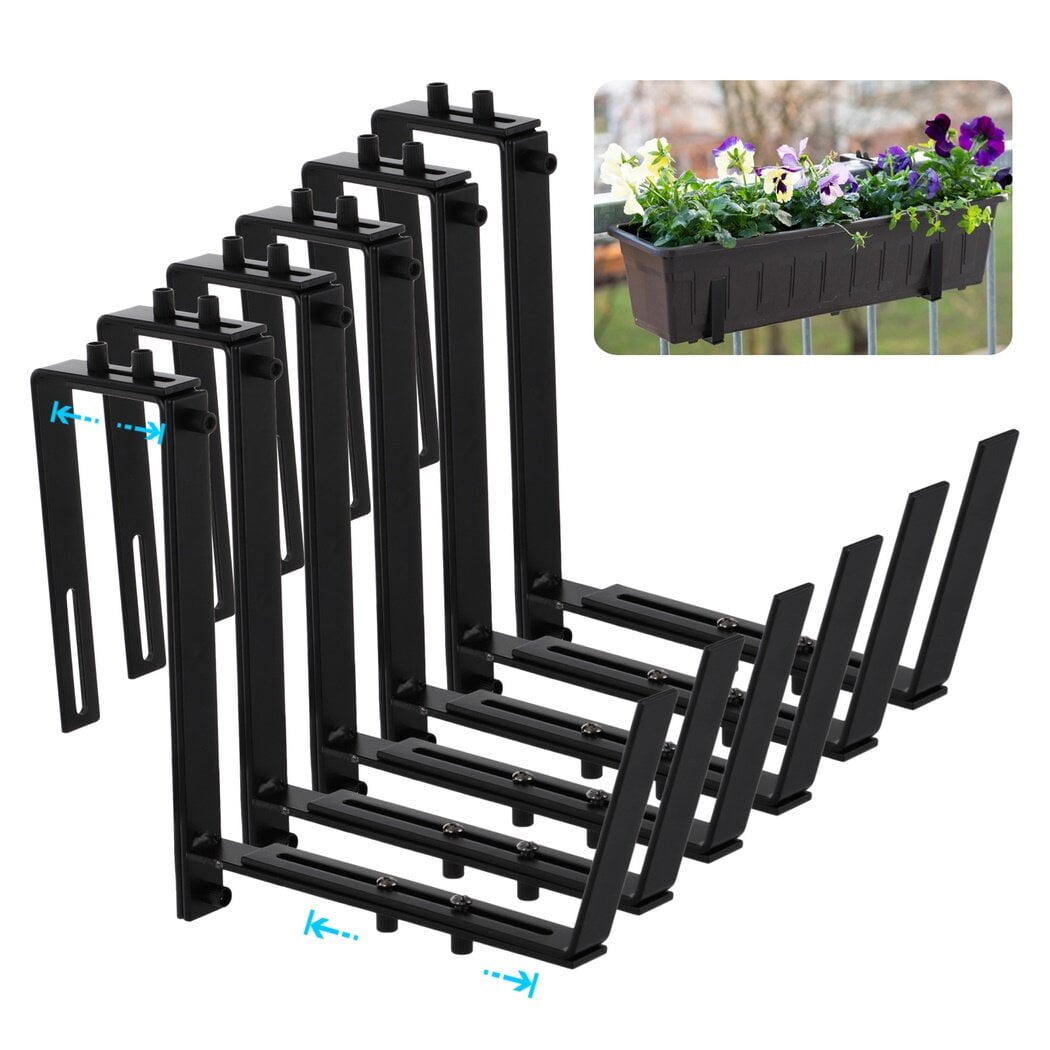 Click here for Bottlepic 6 Pcs Planter Box Brackets  Adjustable F... prices