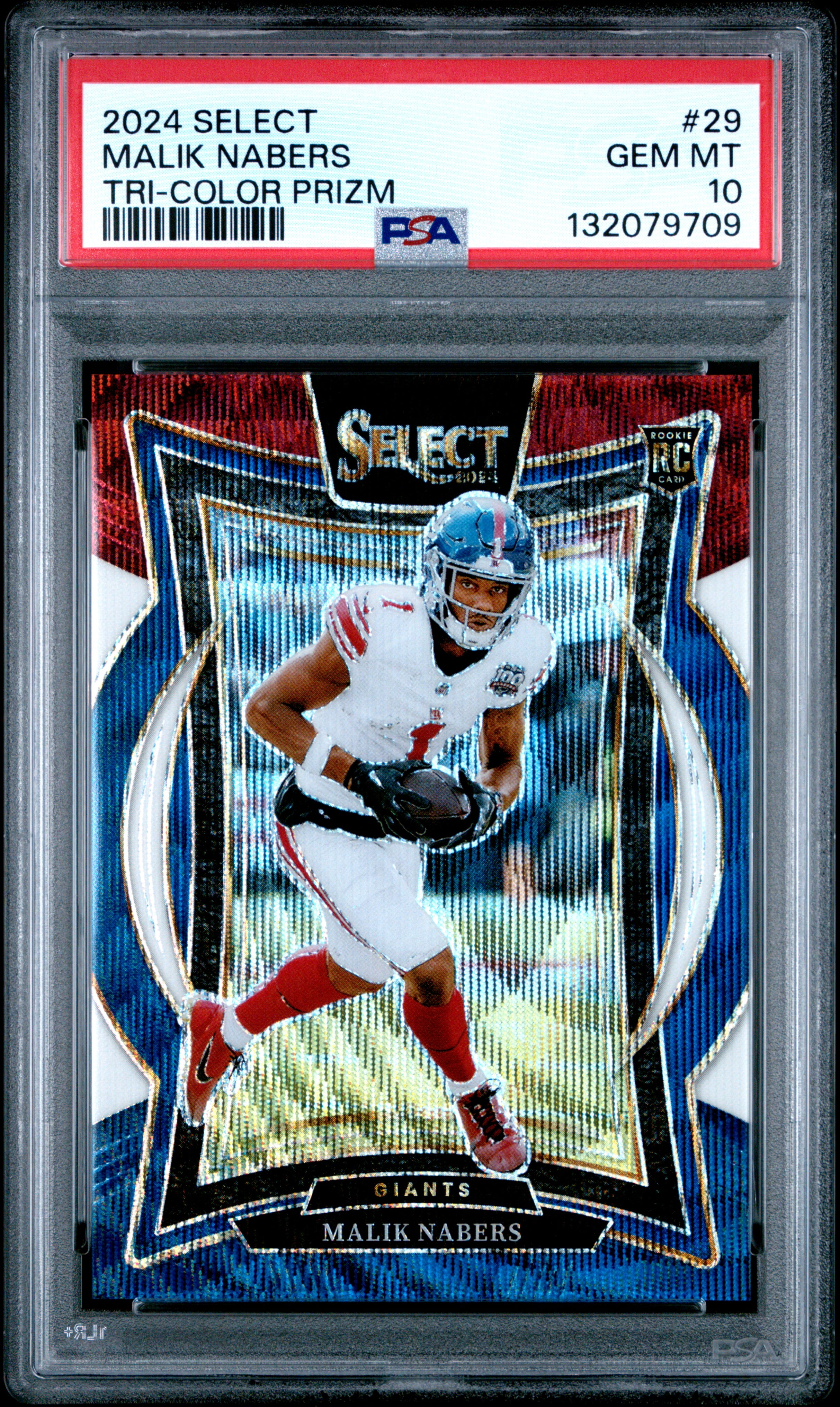 2024 Panini Select Malik Nabers Tri Color Prizm /299 PSA 10 - Walmart.com