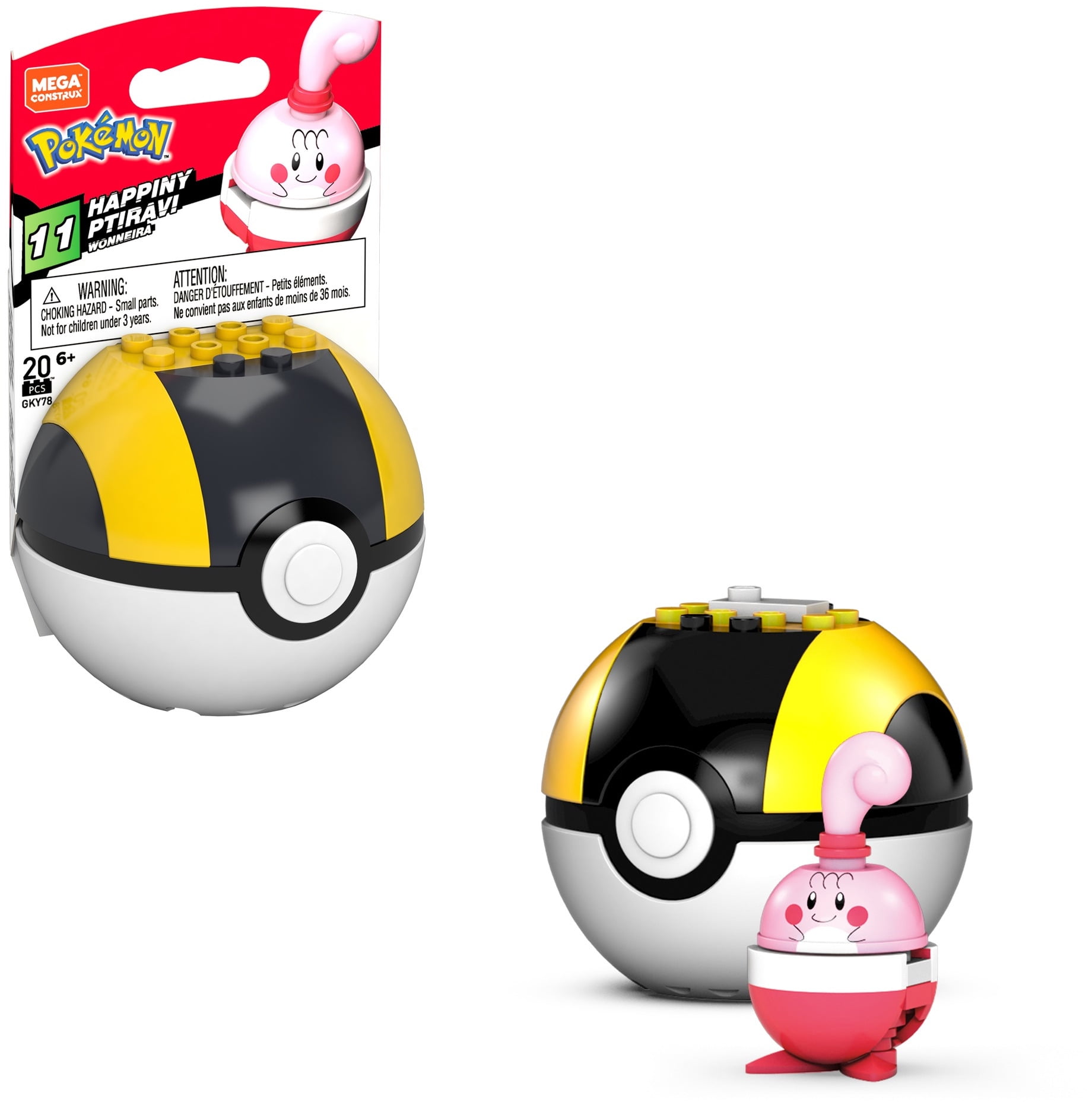 Mega Construx Pokemon Happiny Construction Set with character figures ...