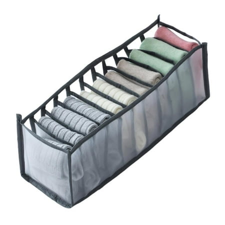Wardrobe Clothes Organizer Foldable Visible Grid Storage Box with ...