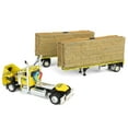 First Gear DCP 1/64 Peterbilt 379 & 2 Pup Flatbeds with Hay Loads, 2024 ...