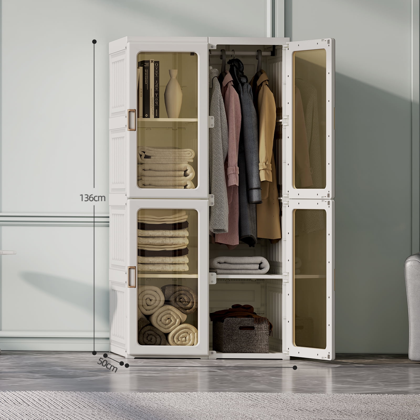 Click here for Antbox Closet 8 Grids 4 Doors 1 Hanger  Portable W... prices