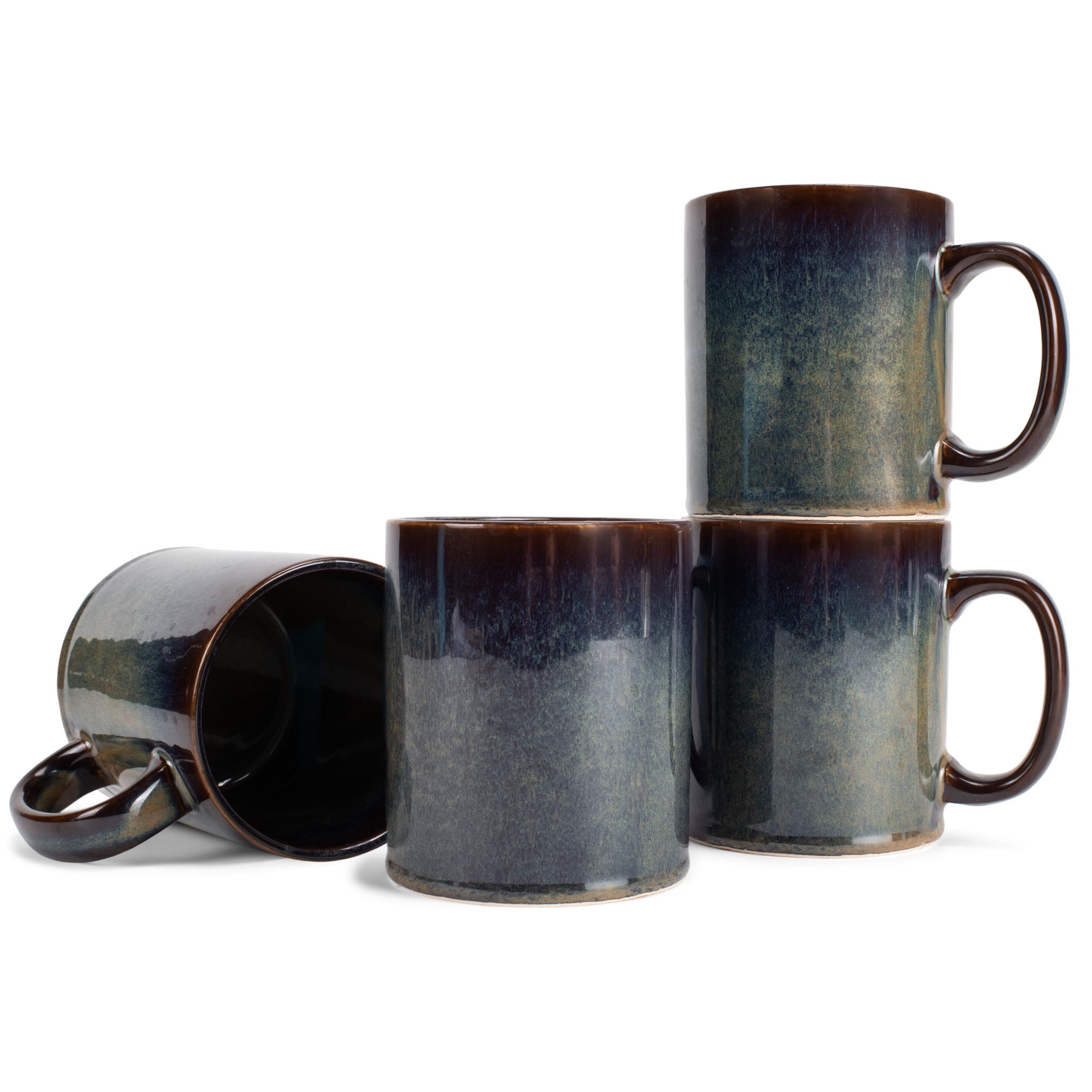 Elanze Designs Reactive 17 ounce Ceramic Straight Body Mugs Set of 4 ...