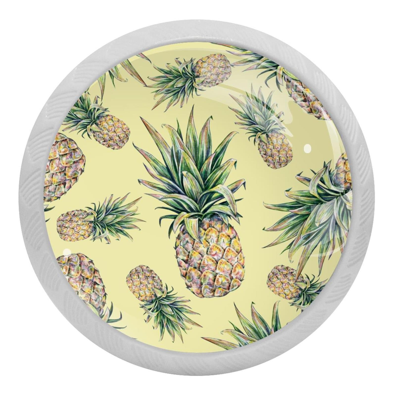 4PCS Round Pineapple Cabinet Fluorescence Knob Glowing in the Dark ...
