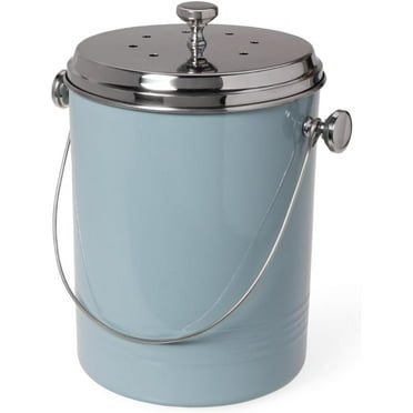 Elegant Kitchen Compost Bin, Dual Filter Technology Stainless Steel ...