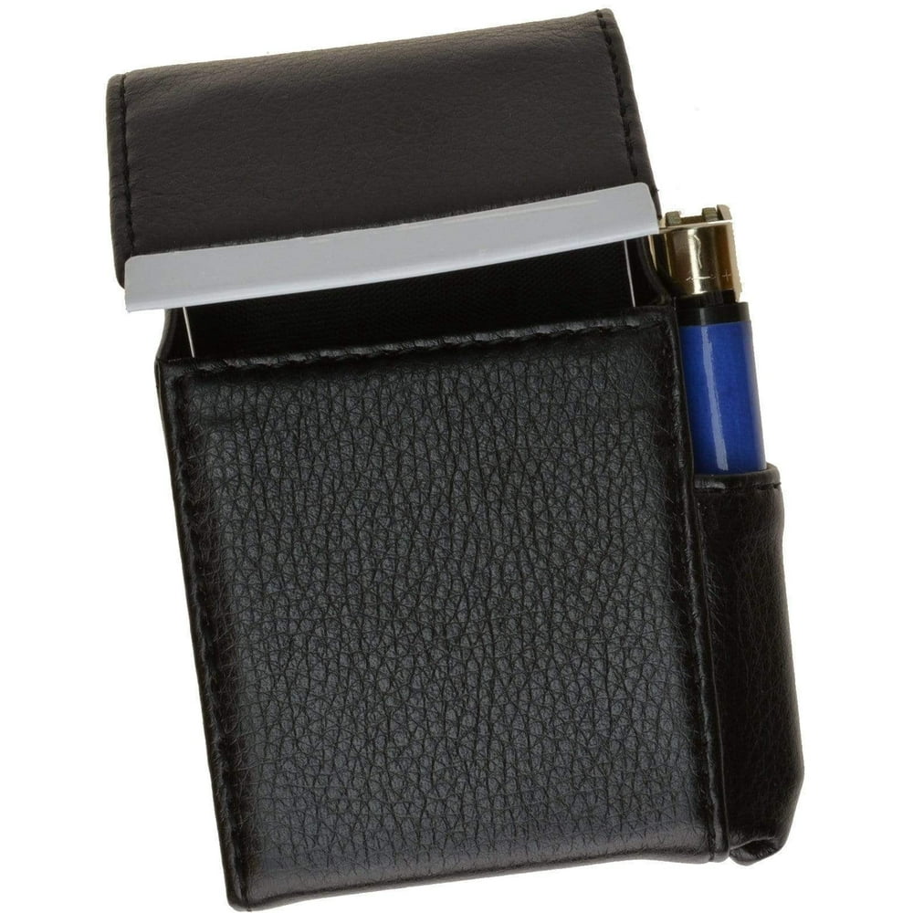 Marshal Wallet - Genuine Leather Cigarette Case Holder with Lighter ...