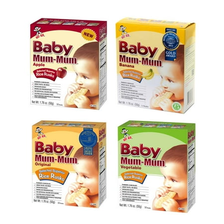 Baby Mum-Mums Variety Pack (Original - Apple - Banana - Vegetable ...