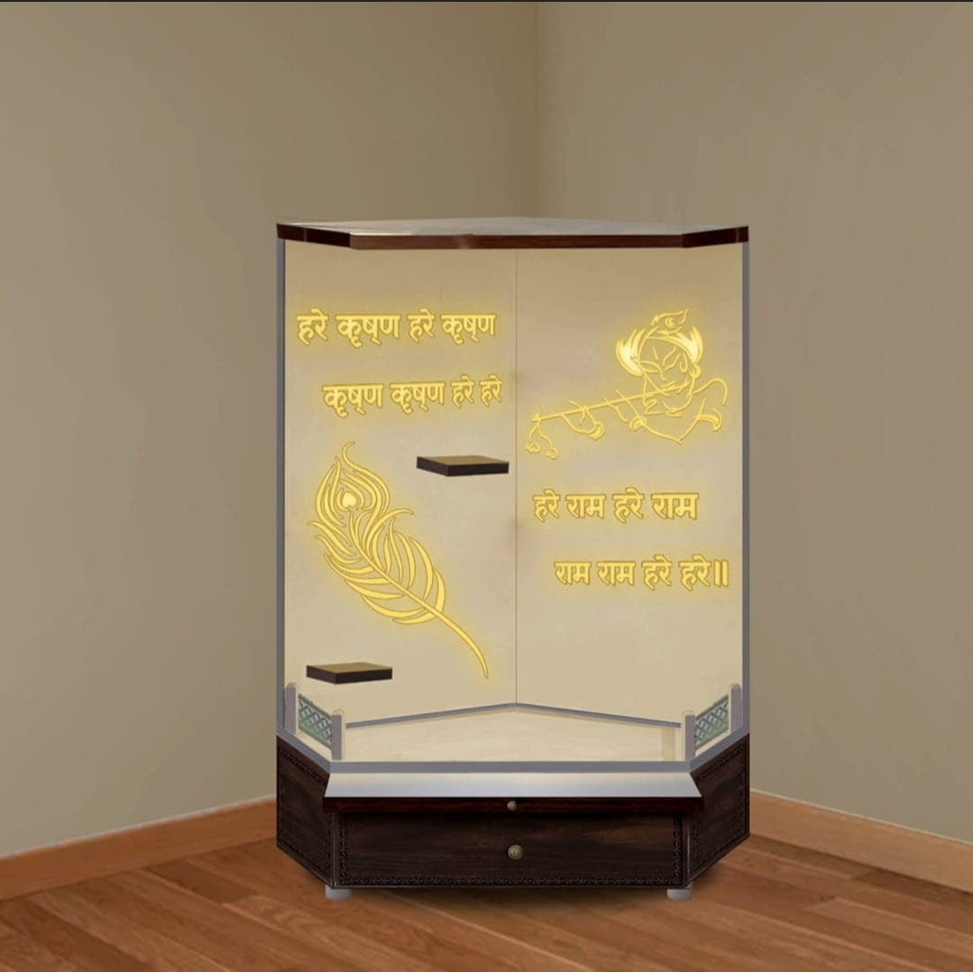 Customized Wooden Temple / Corner White LED Light Temple for Home and ...