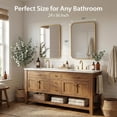 2-Pack 24x36 Inch Matte Gold Bathroom Vanity Mirrors | Flush Mount Deep ...