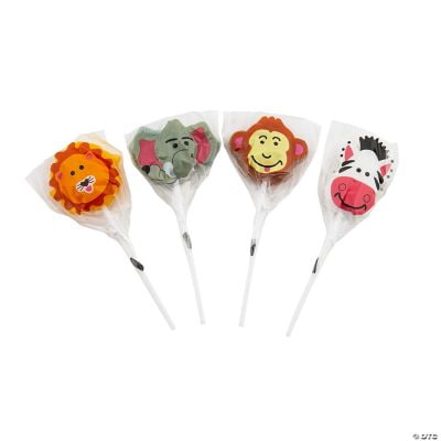 Jungle Animal Zoo Suckers (12 individually wrapped lollipops) Elephants ...