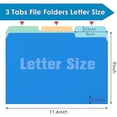 Two Tone Color File Folders 8.5 x 11 Inch, 1/3 Cut Tab File Folders ...