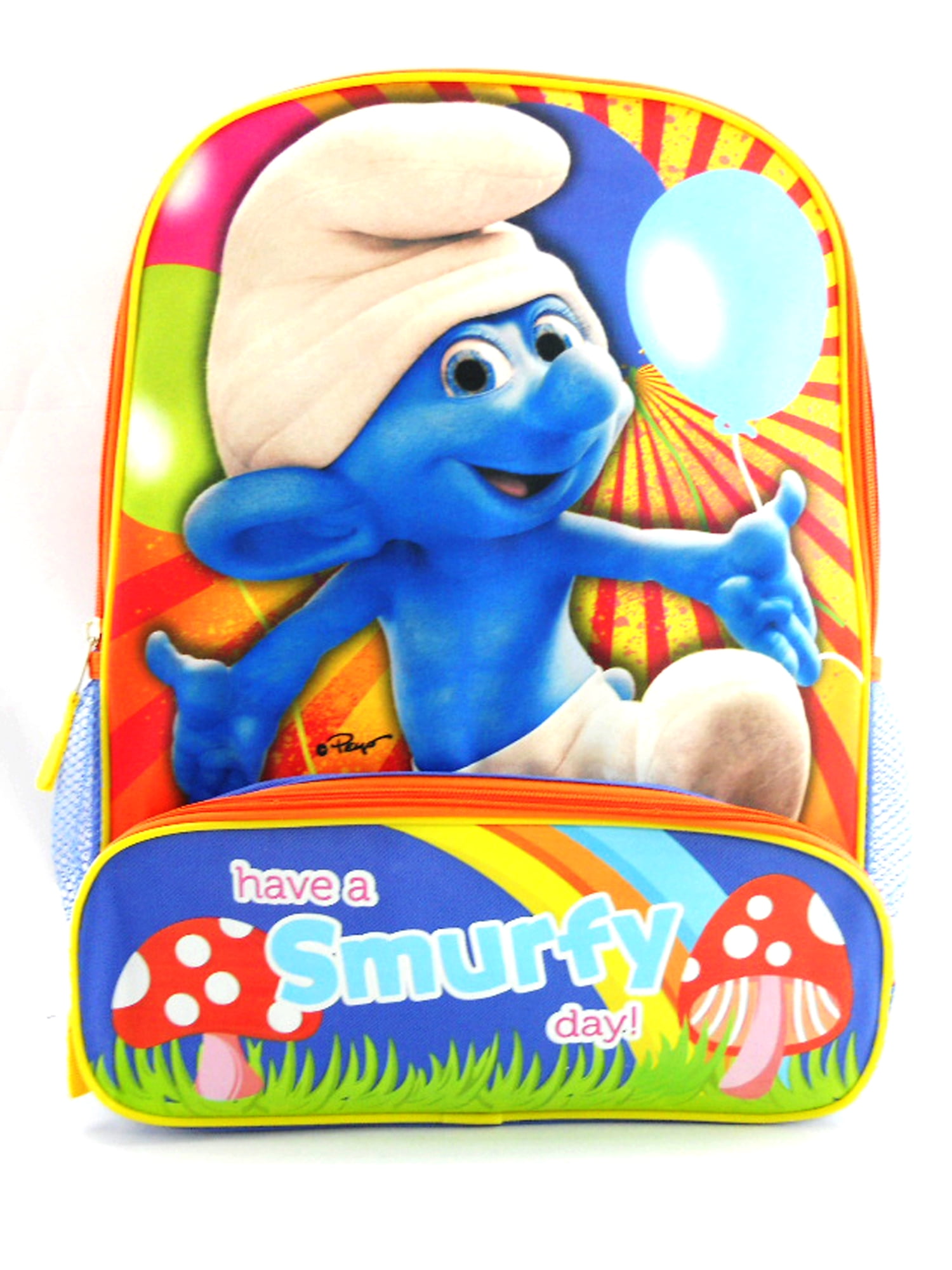 16 the Smurfs Have a Smurfy Day Backpack Tote Bag by Peyo - Walmart.com